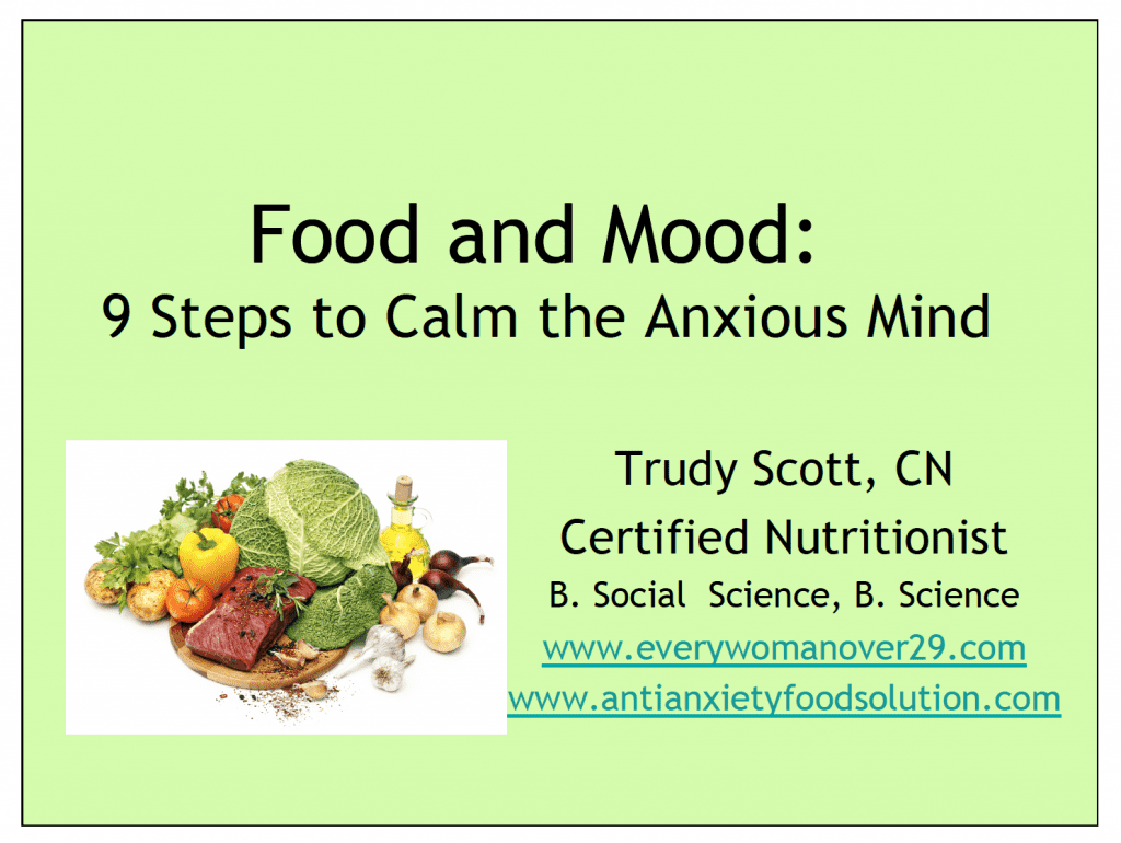 Food & Mood: 9 Steps to Calm the Anxious Mind by Trudy Scott ...